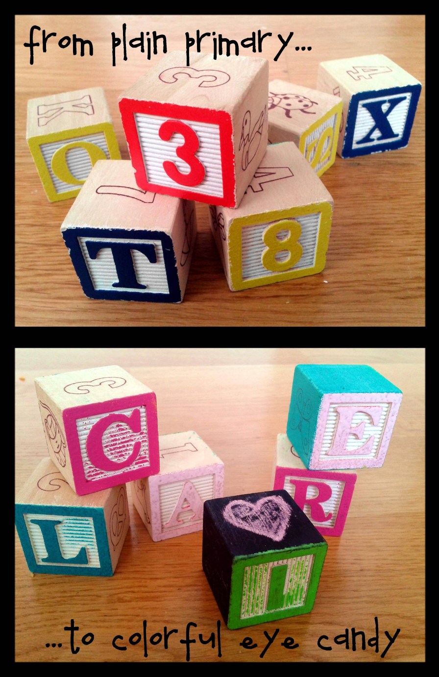 Quick, Easy, Custom Color Chalkboard Alphabet Blocks | CampClem