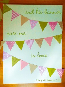 Craft Switch: Paper Bunting Turned Canvas Art | CampClem